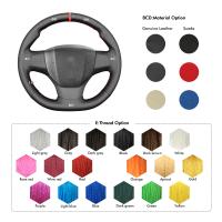 China Hand Stitching Custom Black PU Leather Steering Wheel Cover for Peugeot Expert Traveller 2016-2022 for sale