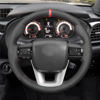 China MEWANT Car Accessories Steering Wheel Cover Logo Customized Well Fixed Ultra Thin Hand Sewing For Toyota Fortuner Hilux for sale