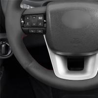 China MEWANT Car Accessories Steering Wheel Cover Logo Customized Well Fixed Ultra Thin Hand Sewing For Toyota Fortuner Hilux for sale