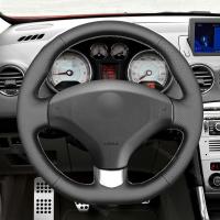 China Hand Sewing Artificial Leather Steering Wheel Cover for Peugeot 308 CC SW RCZ 3008 5008 2007-2017 for sale