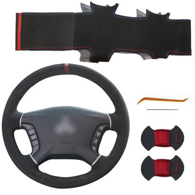 China DIY Genuine Leather Steering Wheel Cover Car for Mitsubishi Lancer EX Outlander ASX Colt Pajero Sport Montero Mirage ASX L200 for sale