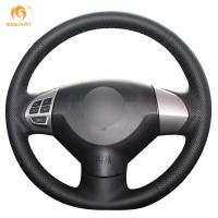 China DIY Genuine Leather Steering Wheel Cover Car for Mitsubishi Lancer EX Outlander ASX Colt Pajero Sport Montero Mirage ASX L200 for sale