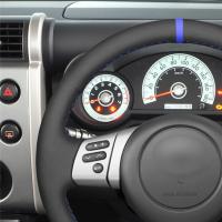 China Hand Stitched Black Suede Steering Wheel Covers for Toyota FJ Cruiser 2006 2007 2008 2009 2010 2011 2012 2013-2014 for sale