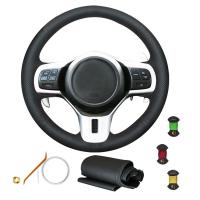 China High Quality Leather Hand Sewing Steering Wheel Cover for Mitsubishi Lancer 10 EVO Evolution for sale