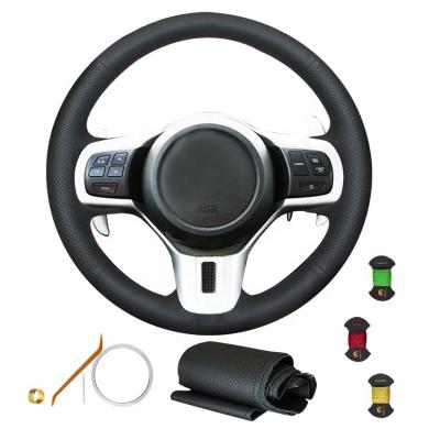 China High Quality Leather Hand Sewing Steering Wheel Cover for Mitsubishi Lancer 10 EVO Evolution for sale