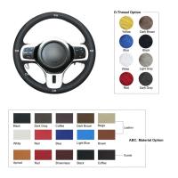 China High Quality Leather Hand Sewing Steering Wheel Cover for Mitsubishi Lancer 10 EVO Evolution for sale