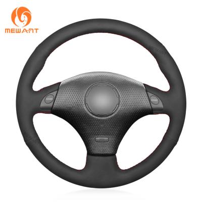 China Hand Stitching Black Suede Steering Wheel Cover for Toyota RAV4 Corolla Celica MR2 1998 1999 2000 2001 2002 2003 2004 for sale