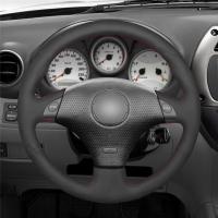 China Hand Stitching Black Suede Steering Wheel Cover for Toyota RAV4 Corolla Celica MR2 1998 1999 2000 2001 2002 2003 2004 for sale