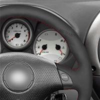 China Hand Stitching Black Suede Steering Wheel Cover for Toyota RAV4 Corolla Celica MR2 1998 1999 2000 2001 2002 2003 2004 for sale