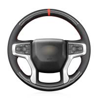 China Customized High Quality PU Leather Steering Wheel Cover For Chevrolet (Chevy) Silverado 1500 2019-2024 for sale