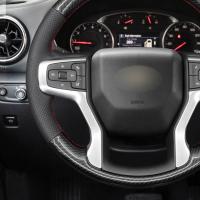 China Customized High Quality PU Leather Steering Wheel Cover For Chevrolet (Chevy) Silverado 1500 2019-2024 for sale