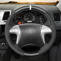 China Carbon Suede Hand Stitching Custom Steering Wheel Cover for Toyota Fortuner Hilux Camry Highlander 2012 2013 2014 2015 for sale