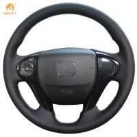 China Hand Sewing Genuine Leather Steering Wheel Cover for Honda Accord 9 Crosstour Pilot Ridgeline 2013 2014 2015 2016 2017 2018 for sale