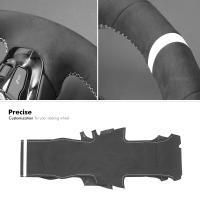 China Hand Stitching Custom Black Suede Steering Wheel Cover for Peugeot GTI GT Line 208 308 SW for sale