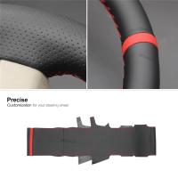 China Custom Hand Sewing PU Artificial Leather Steering Wheel Cover for Toyota Sienna 2010 2011 2012 2013-2014 for sale
