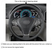 China Custom Hand Sewing PU Leather Steering Wheel Cover for Toyota Venza Solara Aurion 2006-2012 for sale