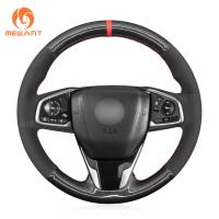 China Hand Sewing Carbon Suede Steering Wheel Cover for Honda FK7 Civic 10 10th gen CRV CR-V Clarity 2016 2017 2018 2019 for sale