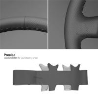 China Hand Sewing Artificial Leather Steering Wheel Cover for Toyota Land Cruiser Prado 1995 1996 1997 1998 1999 2000 2001 2002 for sale