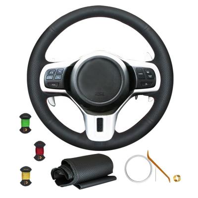 China For Mitsubishi Lancer 10 EVO Evolution Custom the Steering Wheel Covers with Hand Sewing DIY for sale