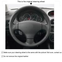 China Wholesale Factor PU Carbon Fiber Steering Wheel Cover for Peugeot 206 1998 1999 2000 2001 2022-2005 206 SW 2003-2005 206 CC 2004 for sale