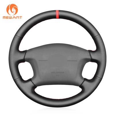 China Custom Hand Sewing Black PU Leather Steering Wheel Cover for Toyota 4Runner Camry Corolla Sienna Tundra 1997 1998 1999 2000 for sale