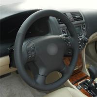 China Custom PU Leather Black DIY Sewing Steering Wheel Cover For Honda Accord 7 Odyssey 2003 2004 2005 2006 2007 2008 2009 2010 for sale