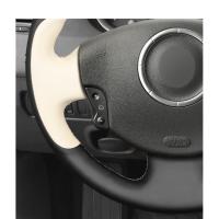 China MEWANT Auto Parts For Renault Megane 2 Scenic 2  Kangoo 2 Nappa Leather Hand-stitched Steering Wheel Cover Nappa Leather for sale