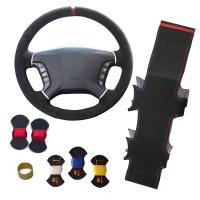 China Hand Stitching Suede Steering Wheel Cover for Mitsubishi Pajero 2007-2014 Mitsubishi Galant 2008-2012 for sale