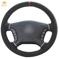 China Hand Stitching Suede Steering Wheel Cover for Mitsubishi Pajero 2007-2014 Mitsubishi Galant 2008-2012 for sale