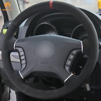 China Hand Stitching Suede Steering Wheel Cover for Mitsubishi Pajero 2007-2014 Mitsubishi Galant 2008-2012 for sale