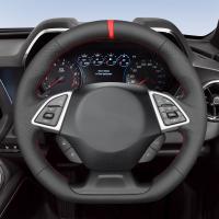 China Customized High Quality PU Leather Steering Wheel Cover For Chevrolet (Chevy) Camaro 2016-2024 for sale