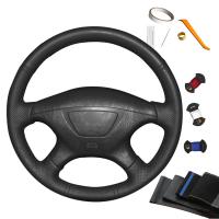 China Custom Hand Sewing Artificial Leather Steering Wheel Cover for Mitsubishi Pajero Montero 2004 for sale