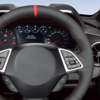 China Customized High Quality PU Leather Steering Wheel Cover For Chevrolet (Chevy) Camaro 2016-2024 for sale