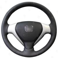 China Hand Sewing Steering Wheel Covers for Honda City 2007 2008 for Honda Fit 2007 2008 for Honda Jazz 2007 2008 for sale