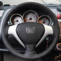 China Hand Sewing Steering Wheel Covers for Honda City 2007 2008 for Honda Fit 2007 2008 for Honda Jazz 2007 2008 for sale