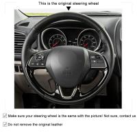 China Artificial Leather Hand Stitched Steering Wheel Cover for Mitsubishi ASX Outlander Sport Mirage G4 Eclipse Cross 2016-2019 for sale