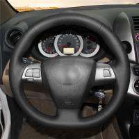 China MEWANT Hand Sewn Factory Car Steering Wheel Cover For Toyota Corolla RAV4 Auris Wish Vanguard Voxy Matrix 2010-2013 for sale