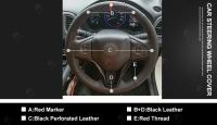 China Hand Sewing Artificial Leather Steering Wheel Cover for Honda Fit City Jazz HR-V HRV Vezel 2014 2015 2016 2017 2018 2019 for sale