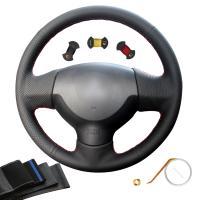 China Black Genuine Leather DIY Steering Wheel Cover For Mitsubishi Lancer X 10 ASX 2006 2007 2008 2009 2010 2011 2012 2013 2014 2015 for sale