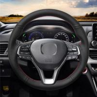 China Car Steering Wheel Cover PU Leather Wrap For Honda Accord 6 1998 1999 2000 2001 2002 2003-2019 for sale