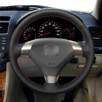 China Car Steering Wheel Cover PU Leather Wrap For Honda Accord 6 1998 1999 2000 2001 2002 2003-2019 for sale