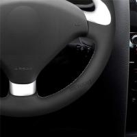 China MEWANT For Peugeot 307 CC Car Accessories Interior Anti-sweat Thin Lace Up Leather Carbon Fiber Steering Wheel Cover for sale