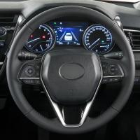 China Customize Hand Sewing Steering Wheel Wrap Cover for Toyota Camry 2002 2003 2004 2005 2006 2007 2008 2009-2017 2018 2019 for sale