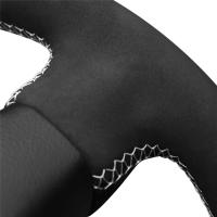 China MEWANT For Peugeot 307 CC Car Accessories Interior Anti-sweat Thin Lace Up Leather Carbon Fiber Steering Wheel Cover for sale
