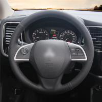 China Accessories Artificial Leather Steering Wheel Cover for Mitsubishi Outlander Mirage ASX L200 2012 2013 2014 2015 2016 for sale