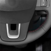 China Custom Combinations Hand Sewing Steering Wheel Cover For Renault Laguna 3 Latitude Samsung SM5 SM7 2014 2015 2016 2017 2018 for sale