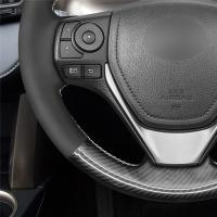 China Hand Sewing Gloss Carbon Suede Steering Wheel Cover for Toyota RAV4 Corolla Auris 2012-2019 Isis Corolla iM Scion iM 2015-2016 for sale