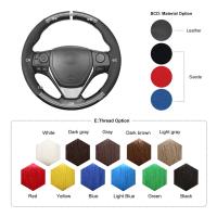 China Hand Sewing Gloss Carbon Suede Steering Wheel Cover for Toyota RAV4 Corolla Auris 2012-2019 Isis Corolla iM Scion iM 2015-2016 for sale