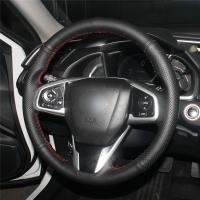 China Hand Sew DIY Car Steering Wheel Cover Wrap for Honda Civic 1998 1999 2000 2001 2002 2003 2004-2019 for sale