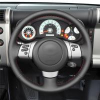 China Hand Stitched Artificial Leather Steering Wheel Covers for Toyota FJ Cruiser 2006 2007 2008 2009 2010 2011 2012 2013-2014 for sale